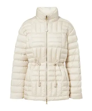 Moncler High-necked Long-sleeved Cotton Coat - Light Beige