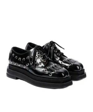 Simone Rocha Heart Toe Leather Platform Brogues