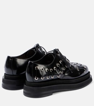 Simone Rocha Heart Toe Leather Platform Brogues