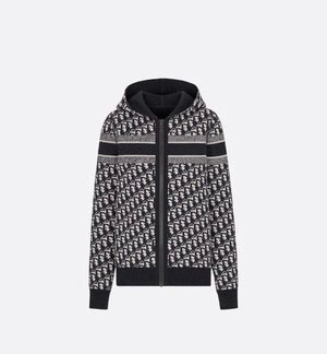 Dior Reversible Zipped Cardigan With Hood