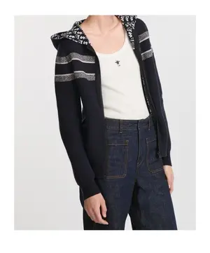 Dior Reversible Zipped Cardigan With Hood