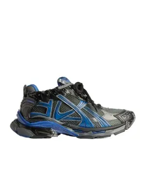 Balenciaga Runner Gradient Mesh Sneaker In Black/blue/grey - Black/blue/gray
