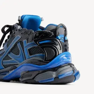 Balenciaga Runner Gradient Mesh Sneaker In Black/blue/grey