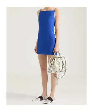 Givenchy Sliced Mini Dress In Crepe Cady - Royal Blue