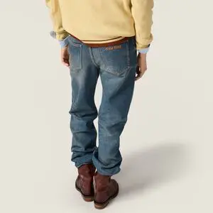 Miu Miu Low-rise Five-pocket Jeans - Navy Blue