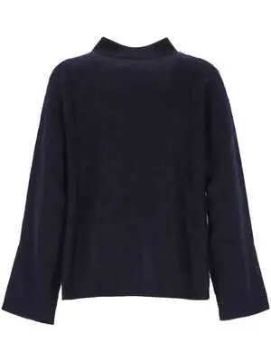 Soft Goat Long-sleeved Knitwear With Button Closure