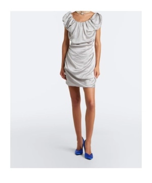 VIVIENNE WESTWOOD Ginnie Amber Draped Mini Dress - Grey
