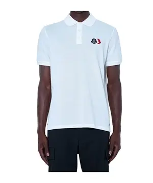 Moncler Logo Patch Piquet Polo Shirt