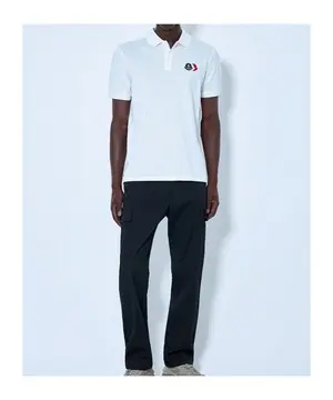 Moncler Logo Patch Piquet Polo Shirt