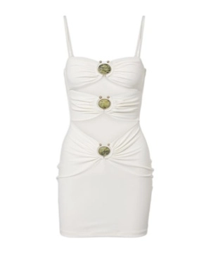 Christopher Esber Cutout Embellished Minidress - White