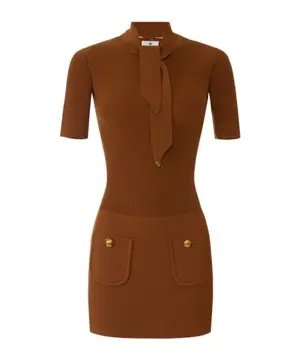 Elisabetta Franchi Tie Detailed Dresses