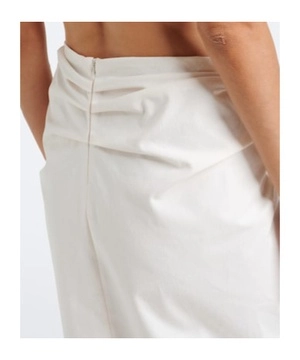 Magda Butrym Draped Cotton Maxi Skirt - White
