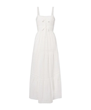 Ulla Johnson Constance Broderie Anglaise Midi Dress - White