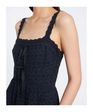 Ulla Johnson Constance Broderie Anglaise Cotton Midi Dress - Blue