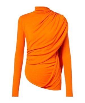 MUGLER Caped Wool-blend Top