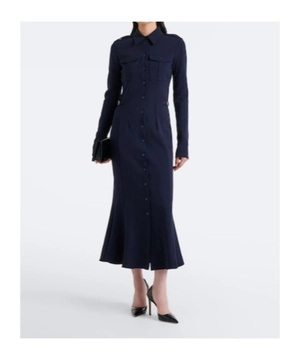 MUGLER Wool-blend Shirt Dress
