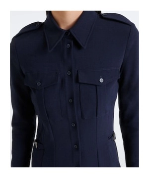 MUGLER Wool-blend Shirt Dress