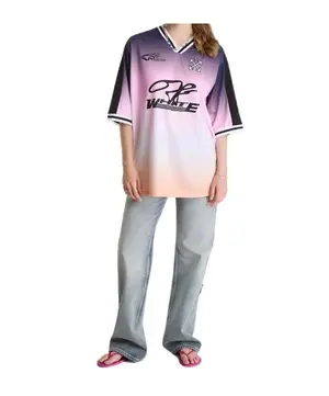 Off-White Degradé-effect Soccer T-shirt - Black/multicolor