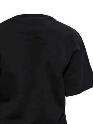 Off-White Crew Neck T-shirt With Logo Print - Black