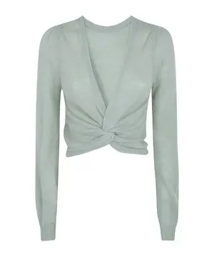 TWINSET Double-knit Long Sleeve Top - Gray