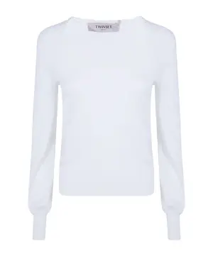 TWINSET Scalloped-edge Knit Top - White