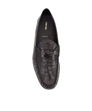 TOM FORD Slip-on Flat Loafers - Black