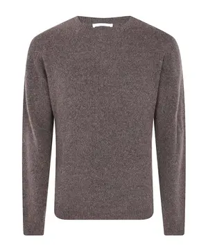 ROBERTO COLLINA Crewneck Knitted Sweater - Brown