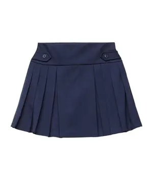 Polo Ralph Lauren Button Pleated Skirt