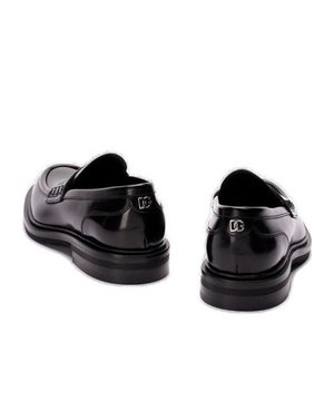 Dolce & Gabbana Dolce Gabbana Logo Plaque Round Toe Loafers
