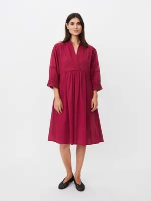 MASAI COPENHAGEN Manaleira V-neck Tunic Dress - Beet Red