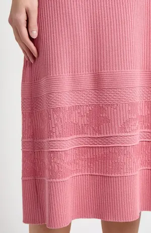 Misook Mixed Stitch Sweater Dress