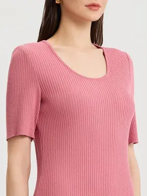 Misook Mixed Stitch Sweater Dress