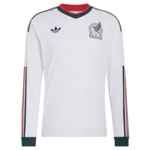 Adidas Mexico National Team 2026 Away Replica Long Sleeve Jersey - White
