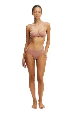 Cotton:on Sheer Strapless Balconette Bra - Sun Clay
