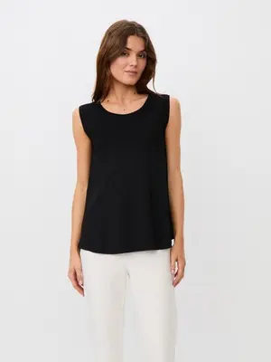 MASAI COPENHAGEN Sleeveless Scoop Neck Top - Black
