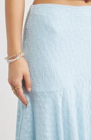 Bp. Lace Handkerchief Midi Skirt - Blue Skyride