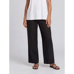 MASAI COPENHAGEN Mapriselle Wide-leg Linen Trousers - Black