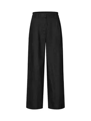 MASAI COPENHAGEN Mapriselle Wide-leg Linen Trousers - Black