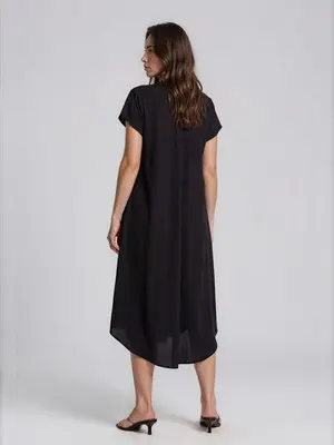 MASAI COPENHAGEN V-neck Draped Midi Dress