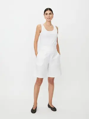 MASAI COPENHAGEN Mapinja Smock Waist Linen Shorts - White