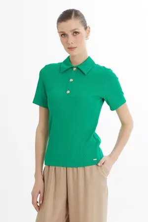 GIZIA Snap-closure Blouse