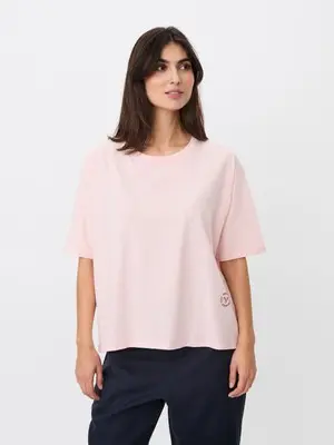MASAI COPENHAGEN Relaxed Round Neck Cotton T-shirt - Strawberry Cm