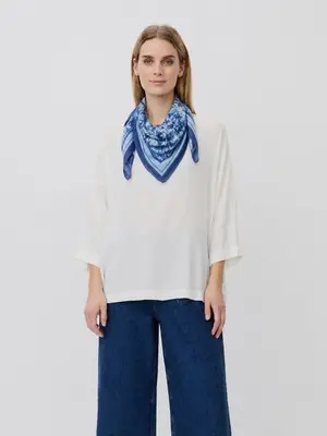 MASAI COPENHAGEN Maavalisse Lightweight Square Scarf - Skyway