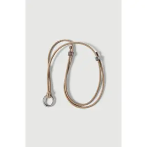 Brunello Cucinelli Alcantara Glasses Cord With Monili Beige