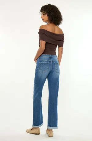 KANCAN Bianca Essentials Mid Rise True Straight Jeans