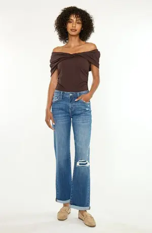 KANCAN Bianca Essentials Mid Rise True Straight Jeans