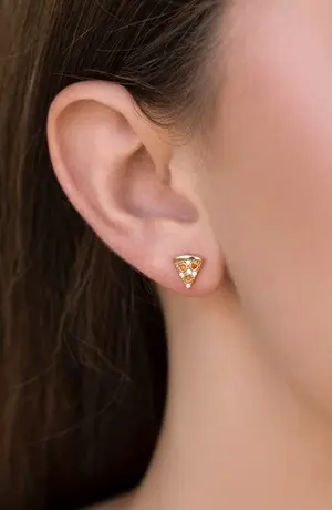 GIRLS CREW Pepperoni Pizza Stud Earrings