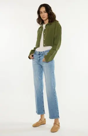 KANCAN Matilda Essentials Mid Rise True Straight Jeans