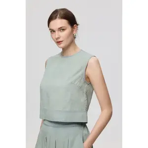 JUANA Amaia Shell Top - Chambray Blue