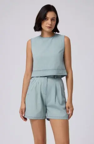 JUANA Amaia Shell Top In Tencel, Cotton, And Hemp Blend